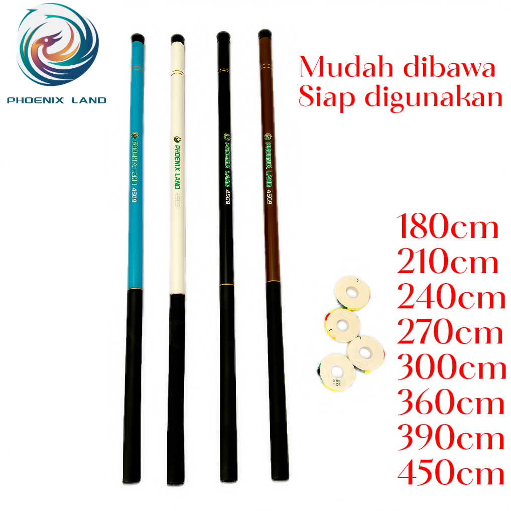 Jual Joran teleskopik Joran Tegek 180cm 210cm 240cm 270cm 300cm 360cm 390cm 450cm Kualitas ...