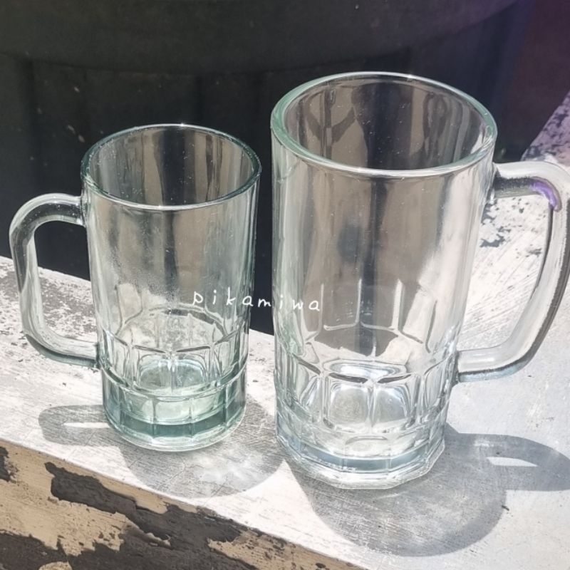Jual GELAS GAGANG 500 ML B20L gelas gagang murah gelas bir gelas beer gelas es teh gelas cendol ...
