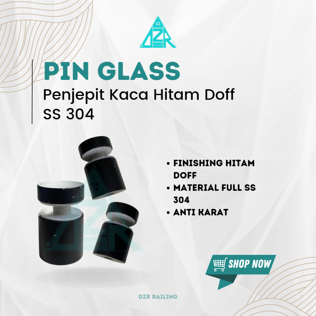 Jual Pin glass Ss 304 penjepit kaca stainless / penjepit kaca ke tembok ...
