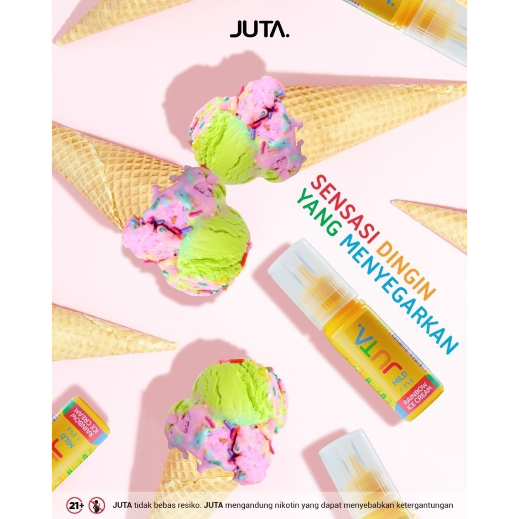 Jual Liquid Juta Freeze Mild Rainbow Ice Cream Salt Nic 10MG 15ML ...