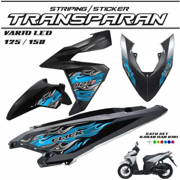 Jual STIKER STRIPING TRANSPARAN MOTOR HONDA VARIO LED OLD MOTIF API VARIASI TERBARU A3 | Shopee ...
