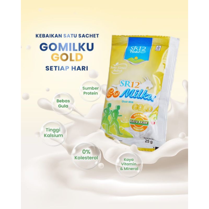 Jual GOMILKU GOLD KEMASAN SACHET 25GR RENTENG ISI 10 SACHET PACK ISI 4 ...