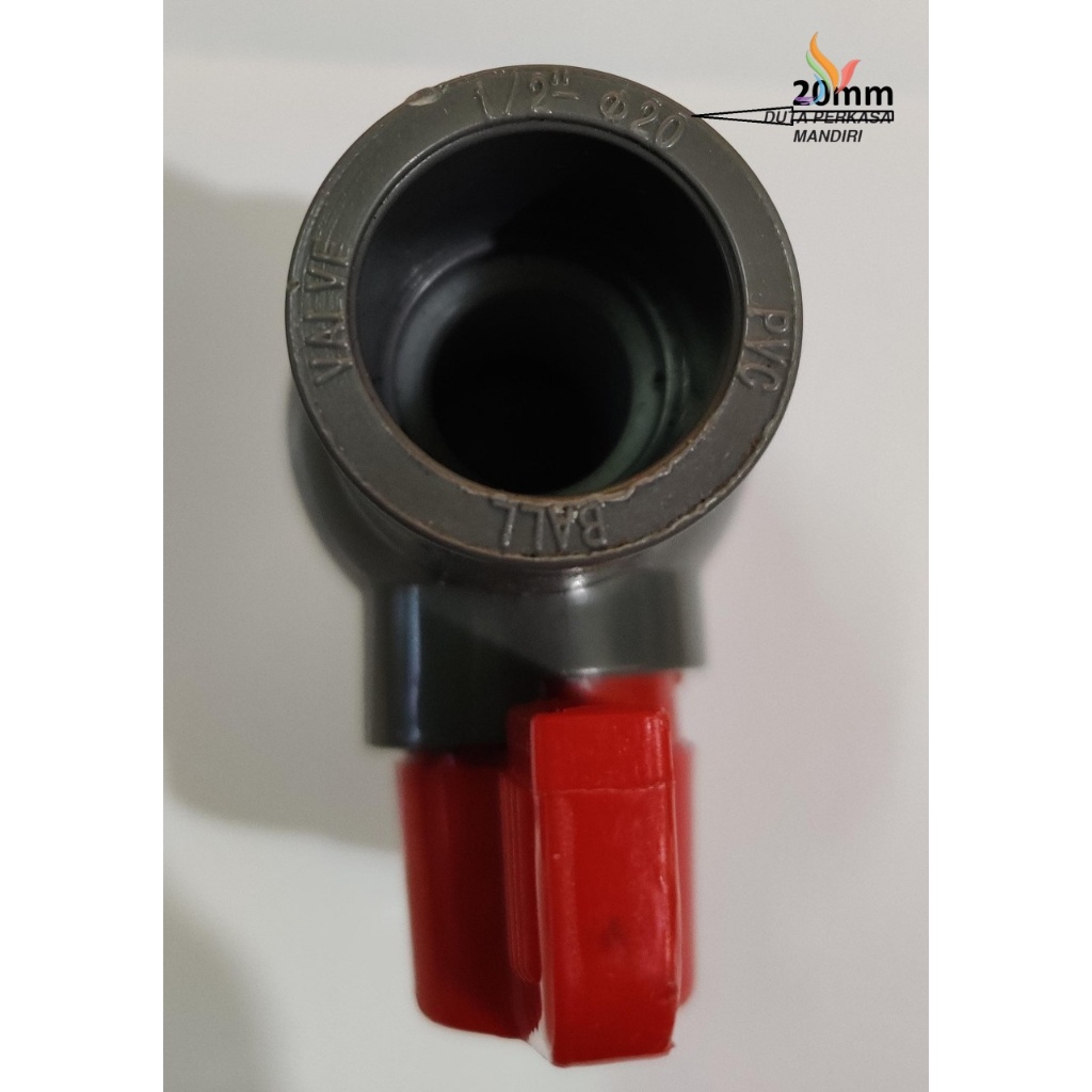 Jual DPM - Stop Kran Pvc polos Ball valve 20mm 1/2 inch (bukan ukuran umum) untuk Pipa PPR ...
