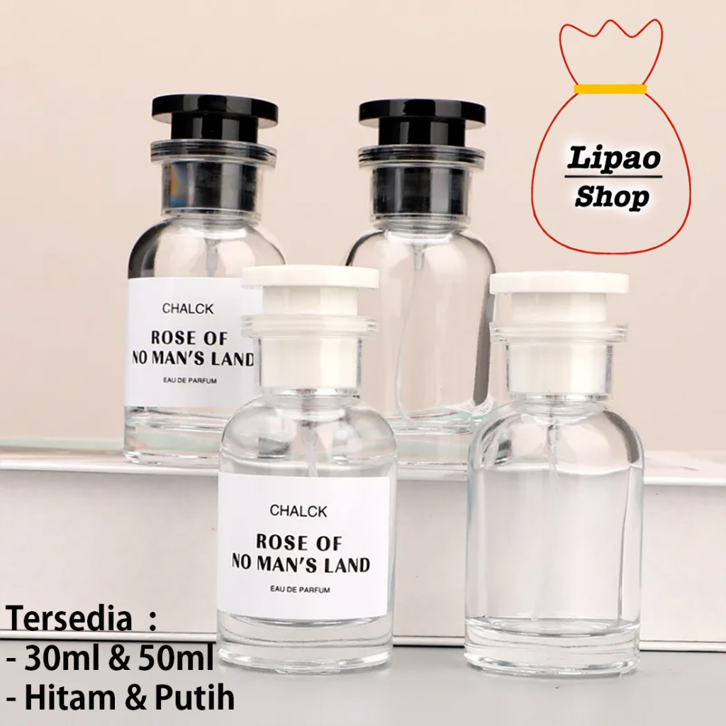 Jual Botol Parfum 30ml 50ml Spray Kaca Bening Tebal Isi Ulang Model LVT ...