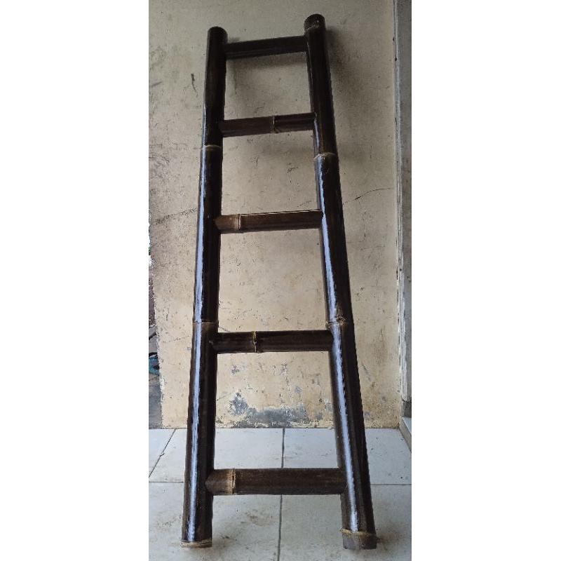 Jual tangga bambu hitam/ tinggi 1, 5 meter | Shopee Indonesia