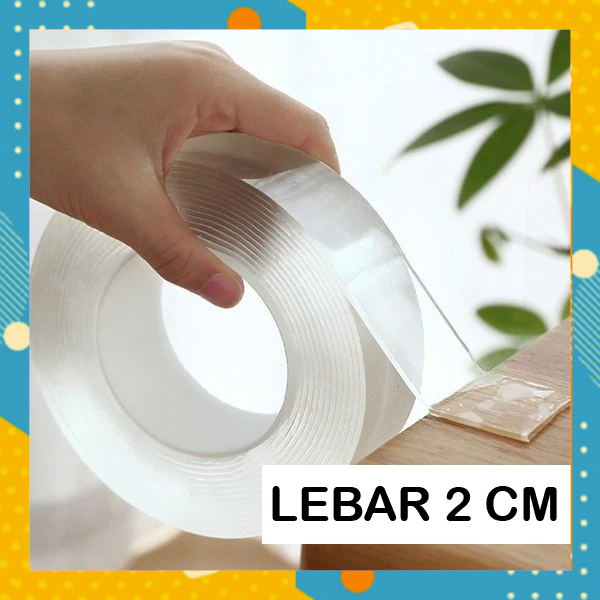 Jual Double Tape Nano Double Tape Bening Tebal Isolasi 2 Sisi Double ...