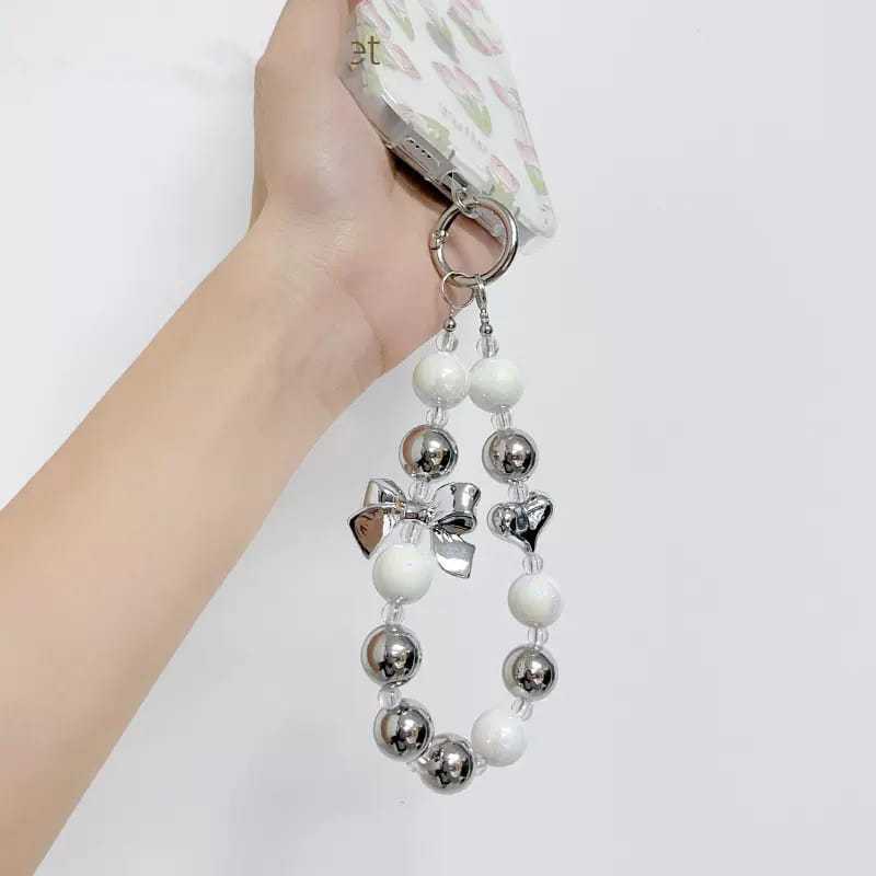 Jual V2 - Phone Strap Pita Love Manik Manik Besar Cantik Gantungan ...