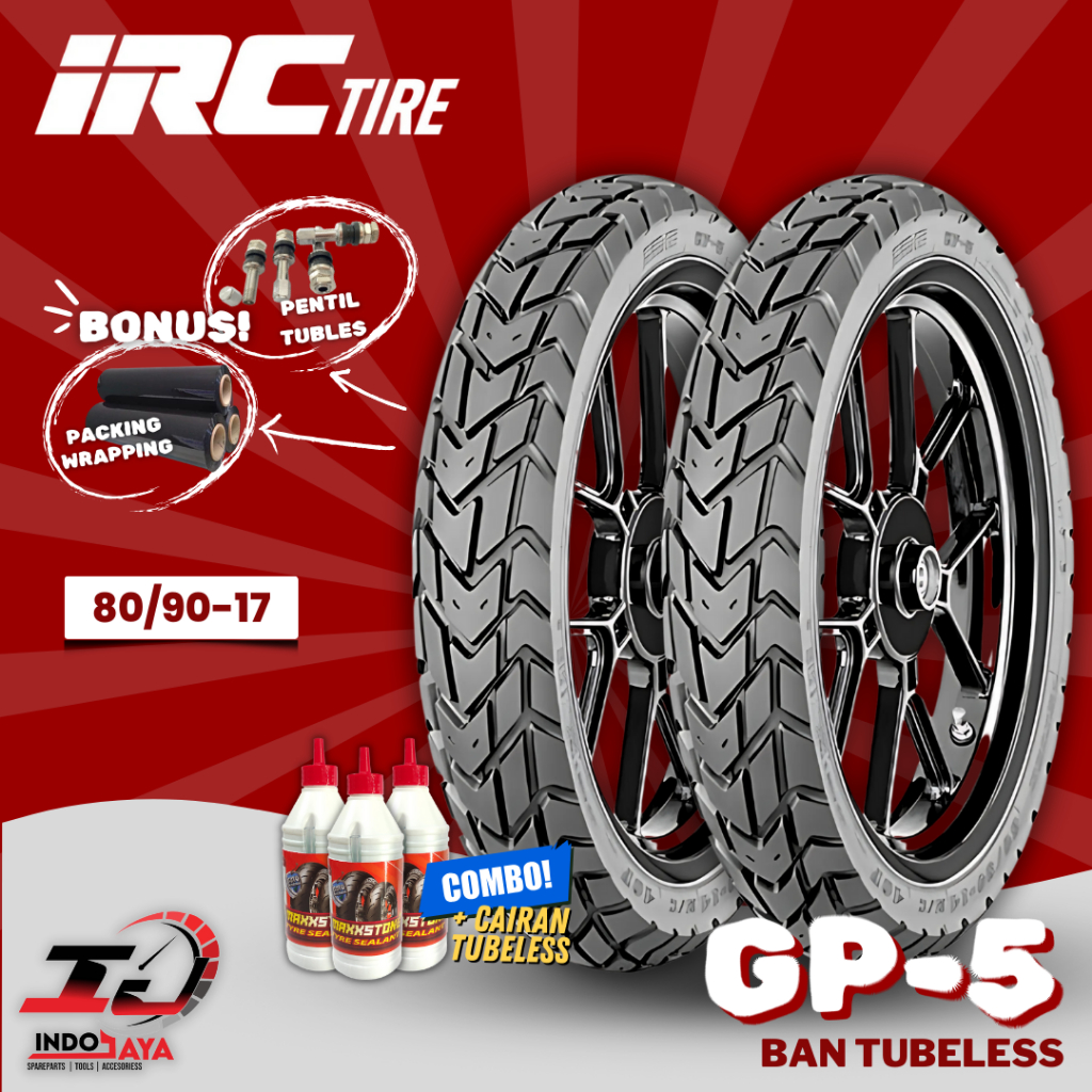 Jual [READY COD] BAN LUAR TUBELESS IRC GP5 (80/90-17) BAN BEBEK DEPAN BELAKANG / GP 5 / GP-5 ...