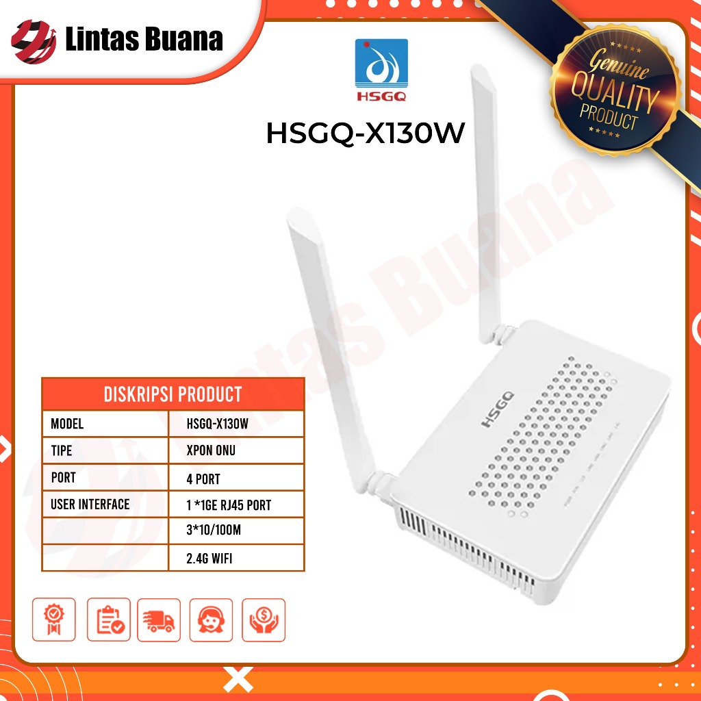 Jual Modem HSGQ-X130W 1GE+3FE + 2.4Ghz wifi XPON ONU | Shopee Indonesia