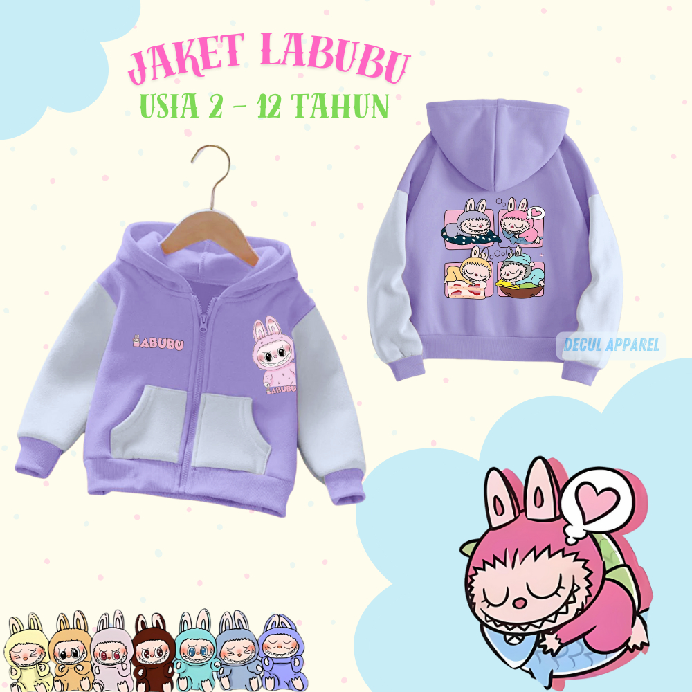 Jual [ LABUBU ] JAKET ANAK LABUBU KARAKTER LUCU GEMAS USIA 2 - 12 TAHUN ...