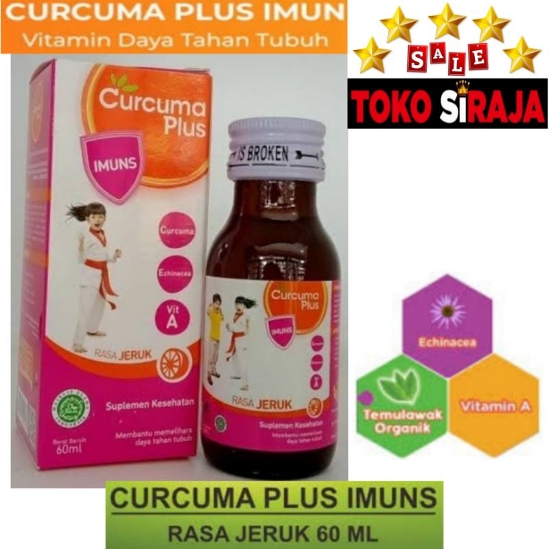 Jual CURCUMA PLUS IMUNS RASA JERUK 60 ML / VITAMIN DAYA TAHAN TUBUH ...