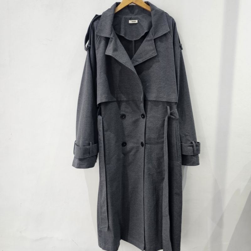 Jual NEW SAMPLE -- long wool button coat | Shopee Indonesia