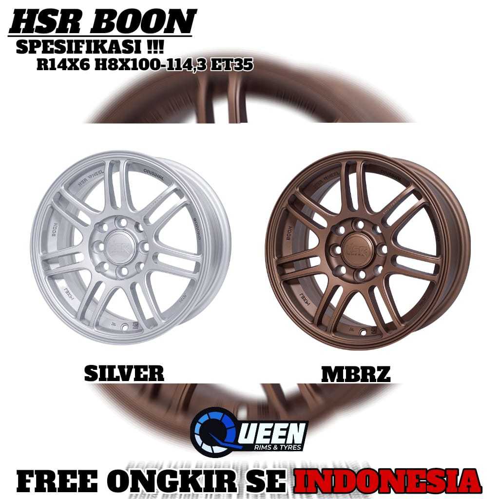 Jual velg mobil brio agya ayla type BOON BOROKO 04 HSR ring 14 lebar 6 lubang 8 | Shopee Indonesia