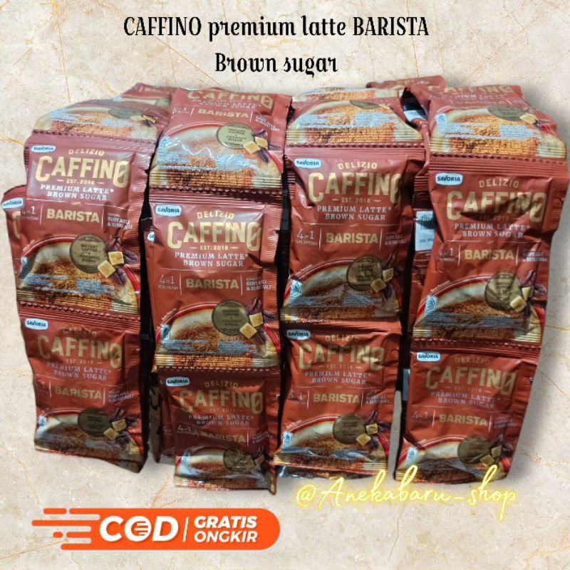 Jual [ 1 RENCENG / 10 SACHET ] CAFFINO Premium Latte Barista BROWN ...