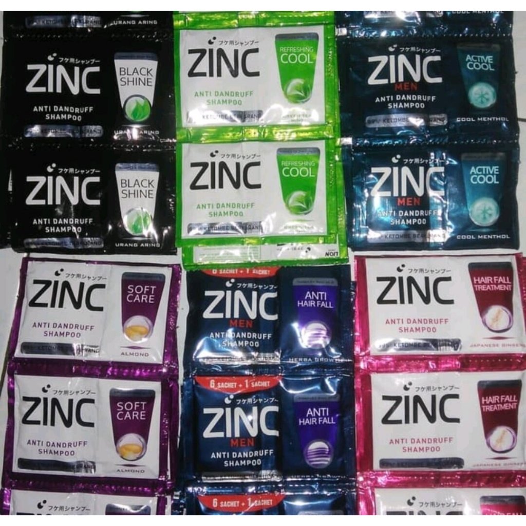 Jual TA - ZINC Shampoo 1 Sachet 10ML isi 2 Pcs | Active Cool Fresh Anti ...