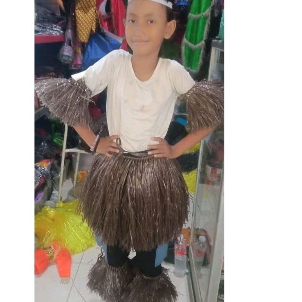 Jual Rok Rumbai Rafia Warna Coklat Untuk Tari Adat Papua | Shopee Indonesia