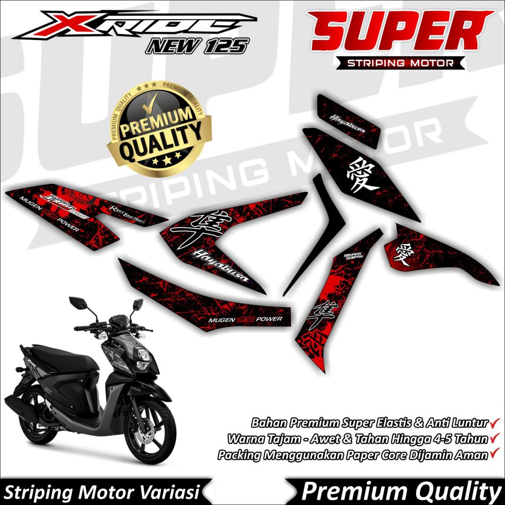 Jual Stiker X Ride 125 Anti Luntur keren Striping X Ride 125 Striping ...