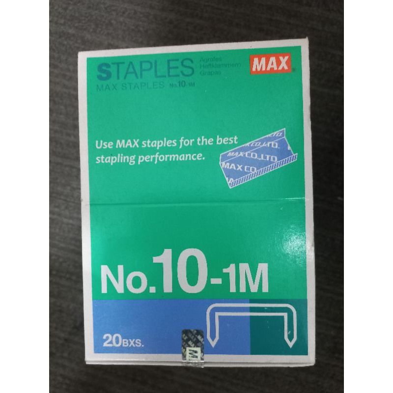 Jual isi steples max no 10(1 pak/20 box) | Shopee Indonesia