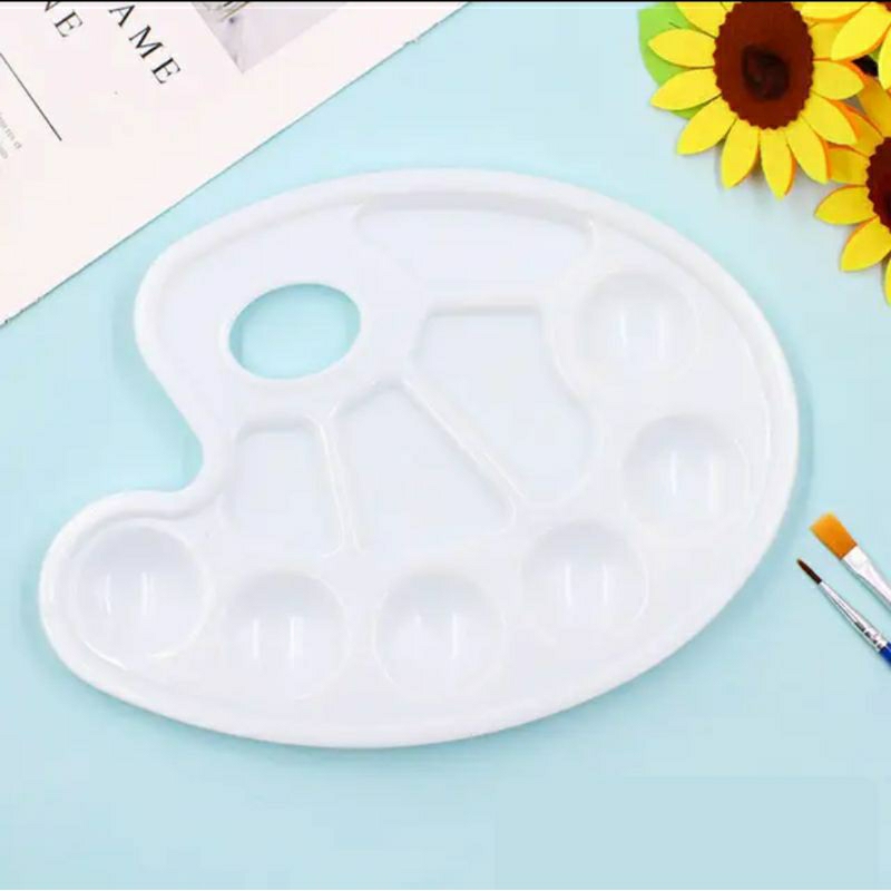 Jual Palet Tempat Cat Acrylic Watercolour Palette Oval | Shopee Indonesia