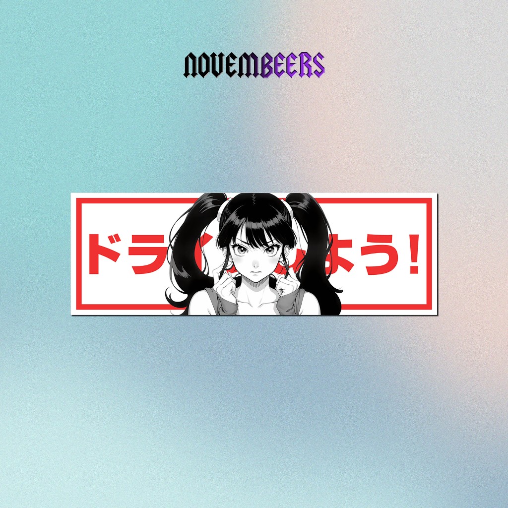 Jual Stiker Vinyl Slap Stiker Anime Let's Drive Sticker Vinyl Glossy ...
