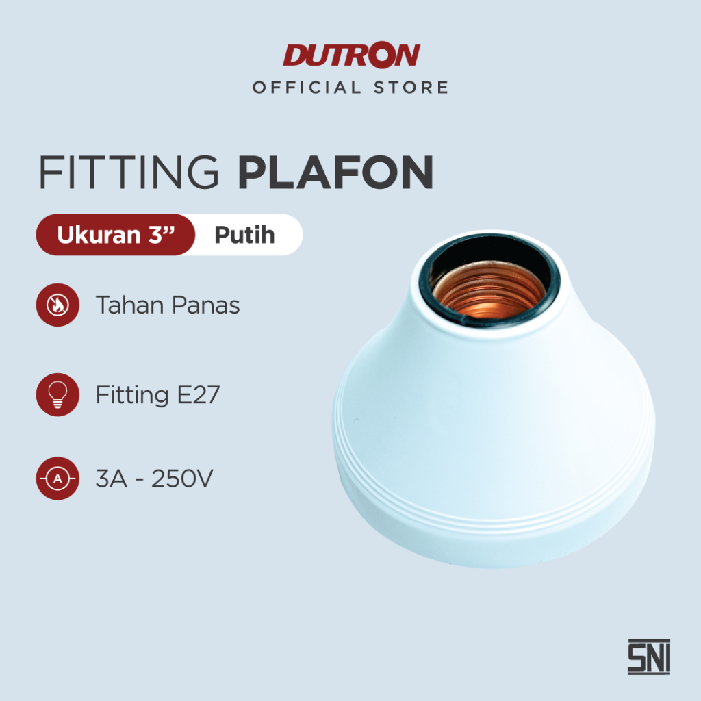 Jual DUTRON Fitting Plafon 3 inch | Shopee Indonesia