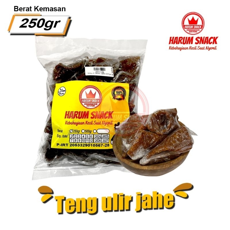 Jual TENG TENG JAHE ULIR 250 Gram [Harum Snack Official] SNACK KILOAN ...