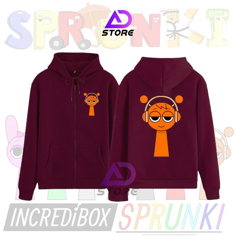 Jual Zipper Jaket Anak Resleting Depan Gambar Game Sprunki Incredibox ...