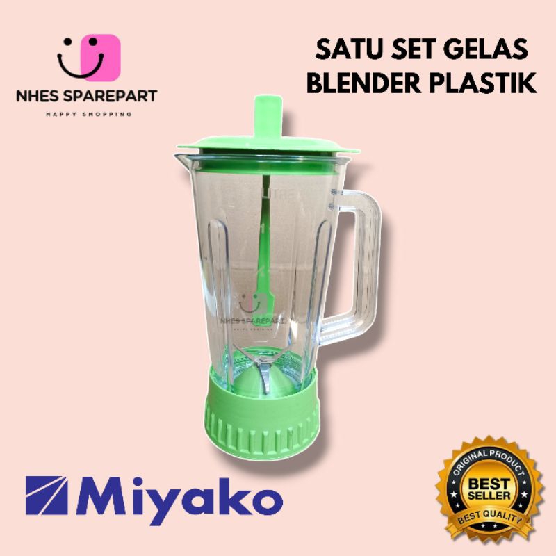 Jual Satu Set Gelas Blender 1L Miyako Hijau Tipe 151, 152, 101, 102 ...