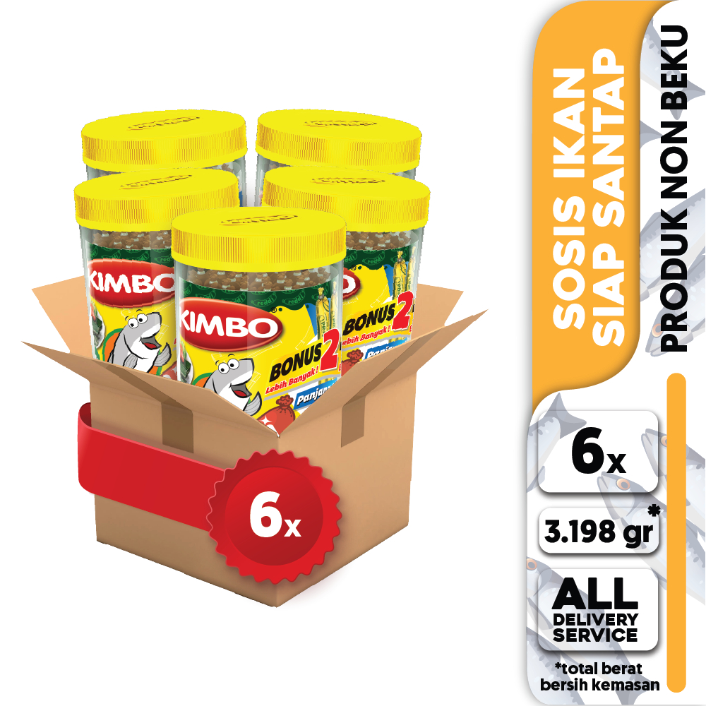 Jual KIMBO Reddi Sosis Ikan Rasa Otak-otak Toples Box | Shopee Indonesia