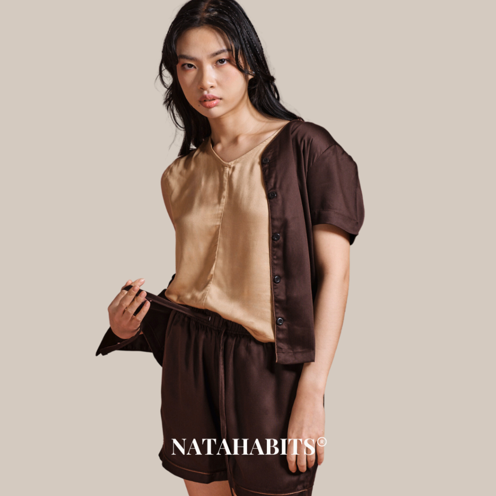 Jual Jada Mysa Set - TENCEL™ Lyocell - Kerah V-Neck - Short Sleeve Short Pant - Baju Tidur ...