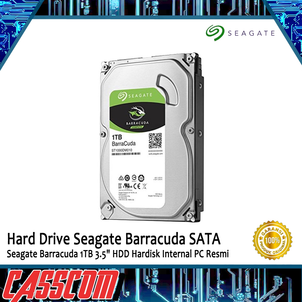 Jual Seagate Barracuda 1TB 3.5" HDD Hardisk Internal PC Resmi | Shopee ...