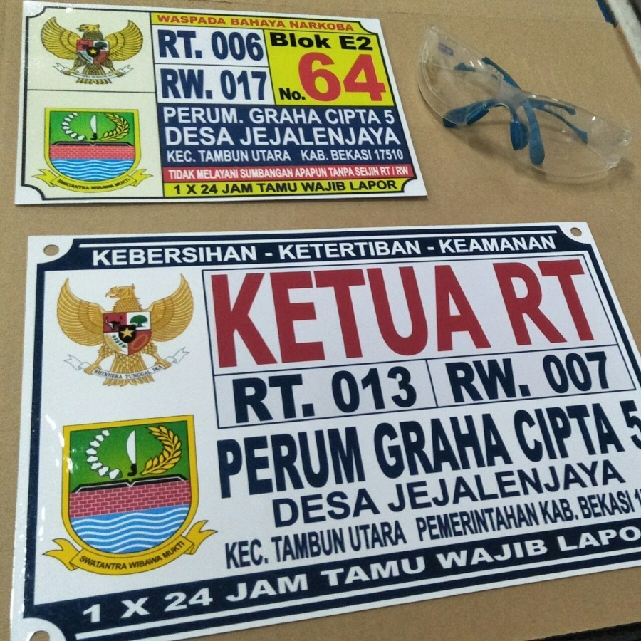 Jual Promo Papan Nama Plang Plat Ketua Rt Rw Uk. 50 X 40 | Shopee Indonesia