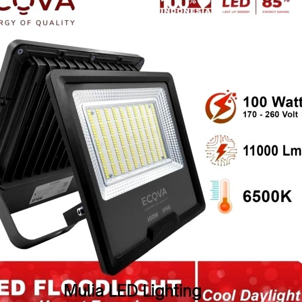 Jual Ecova LED Flood light/ Lampu Sorot 100 Watt | Shopee Indonesia
