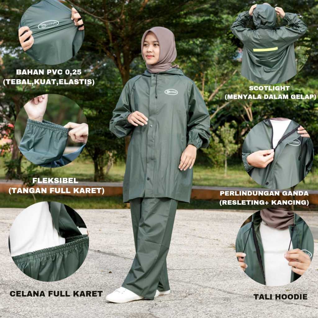 Jual JAS HUJAN RAINCOAT Setelan Jaket Pria Wanita Bahan Tebal Anti Rembes Anti Bocor Quality ...