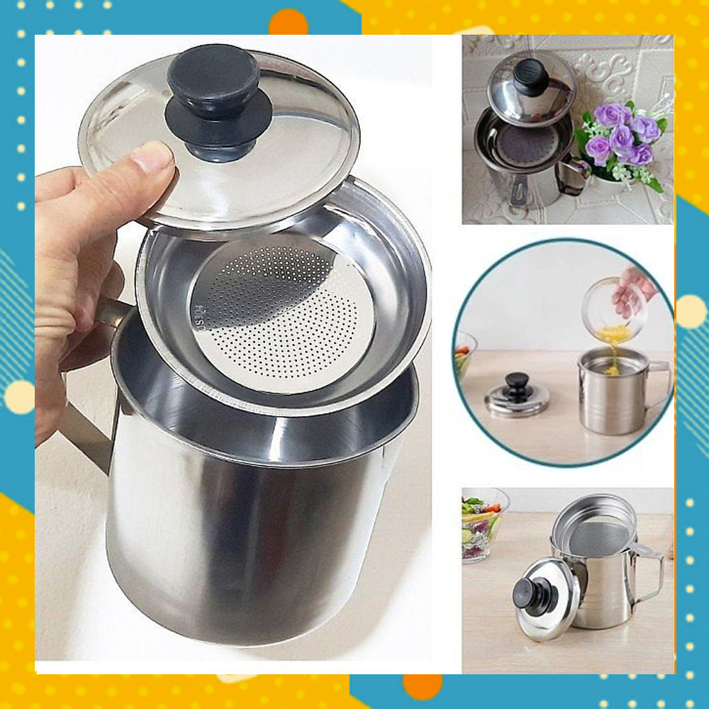 Jual Mug SARINGAN MINYAK Oil Pot Filter Penyaring Minyak Goreng ...