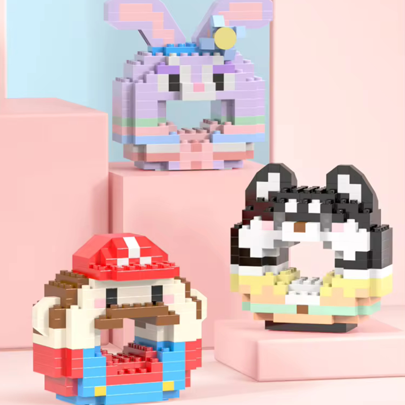 Jual WEIBO NEW MODEL DONUT Bricks Mainan Balok Susun Kartun / Mini ...