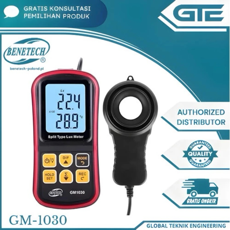 Jual Lux Meter Data Logger Benetech GM1030 Light Luxmeter Spectrometer ...