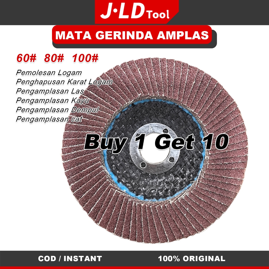 Jual JLD 10Pcs Mata Gerinda Amplas 4inch Susun Grit Grid Ukuran 60 ...