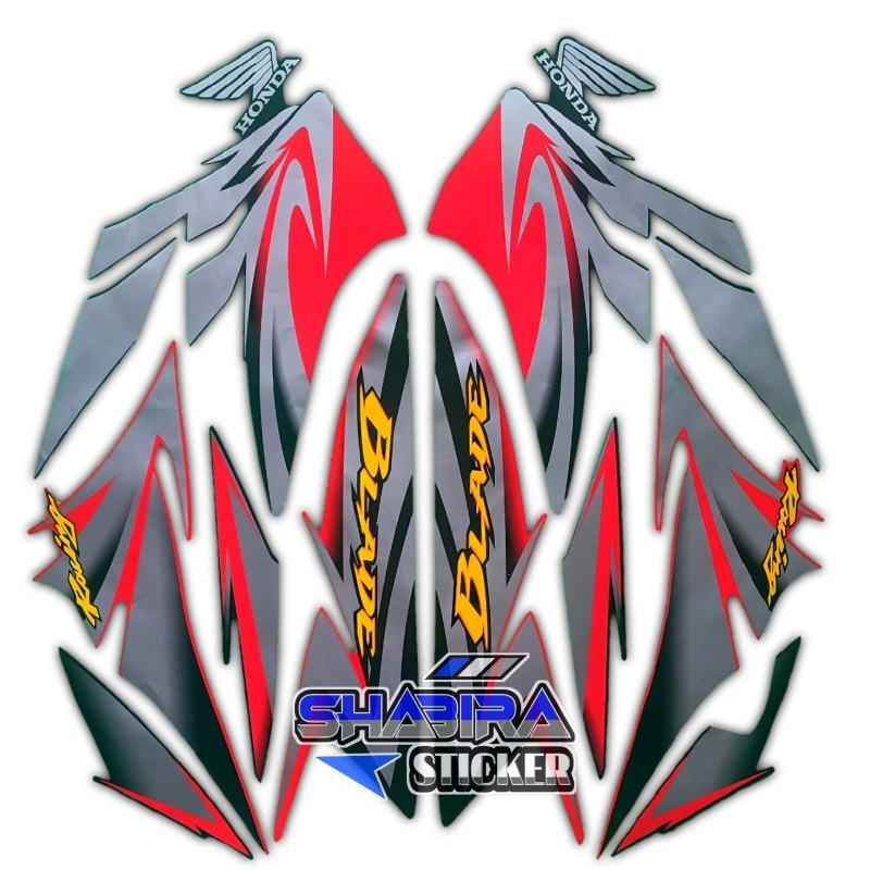 Jual STIKER STRIPING LIS LES POLET BODY MOTOR HONDA BLADE 110R 2010 ...