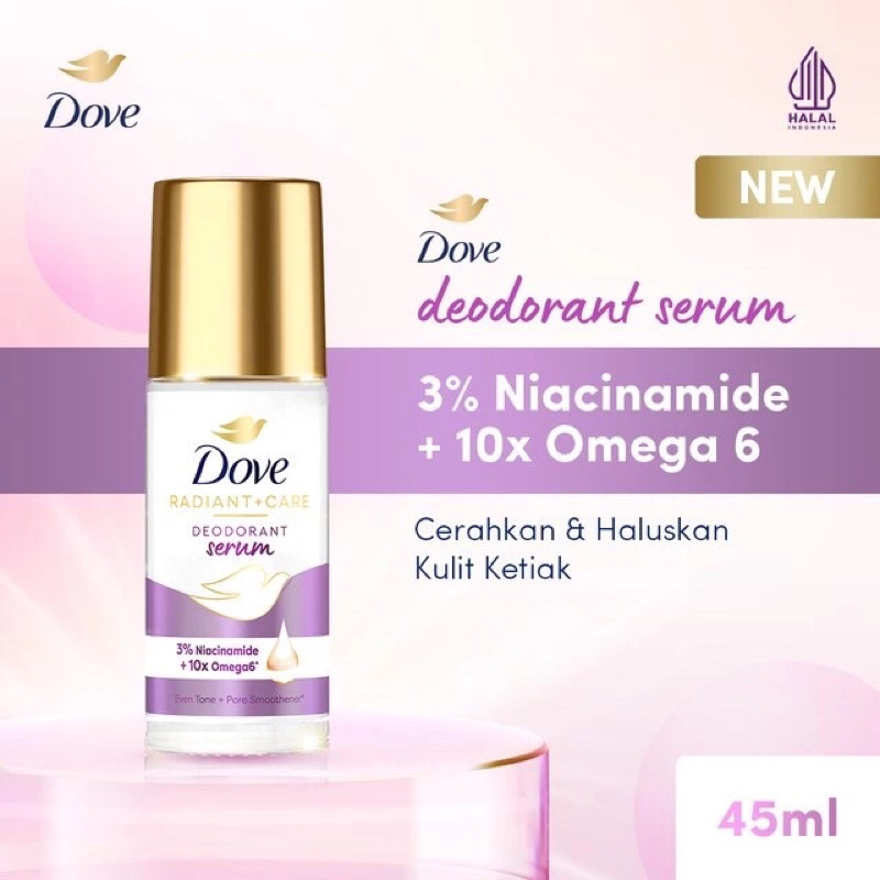 Jual Dove Radiant + Care Deodorant Serum 10x Omega 6 45ml | Shopee ...