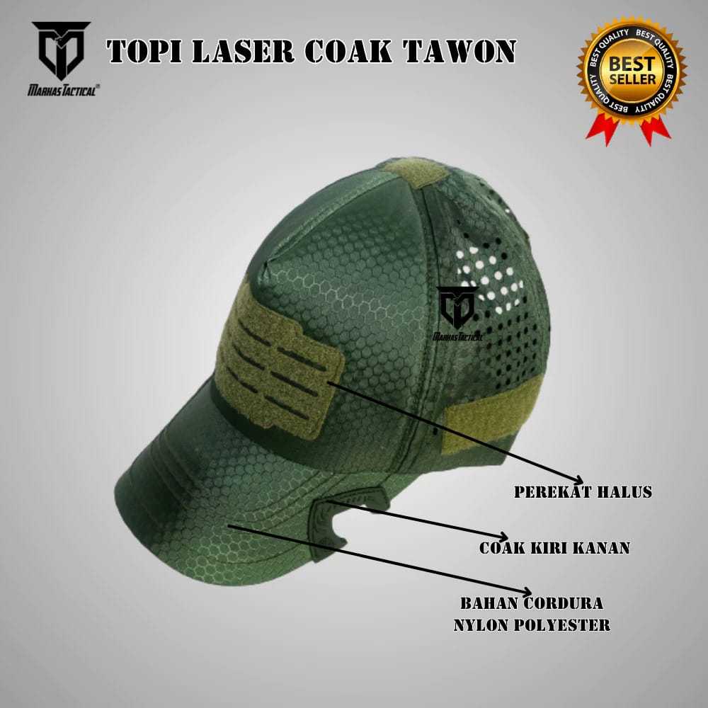 Jual TERBARU TOPI TACTICAL VELCRO LASER CUTTING COWAK MOTIF TAWON ...