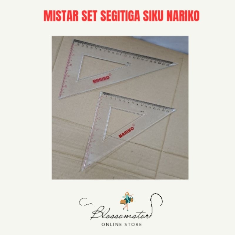 Jual MISTAR SET SEGITIGA SIKU NARIKO / PENGGARIS / RULER | Shopee Indonesia