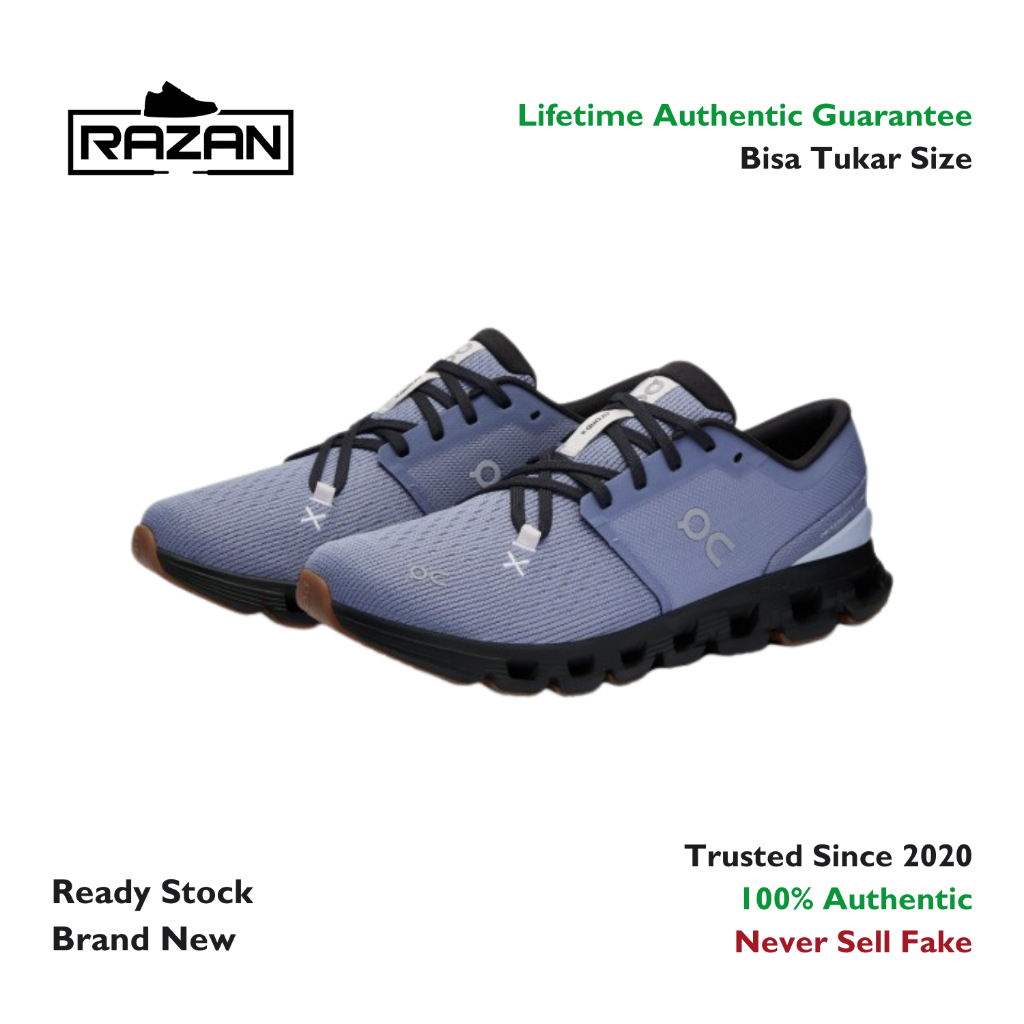 Jual ON Cloud X4 Feather Black (W) 100% Authentic Original | Shopee ...