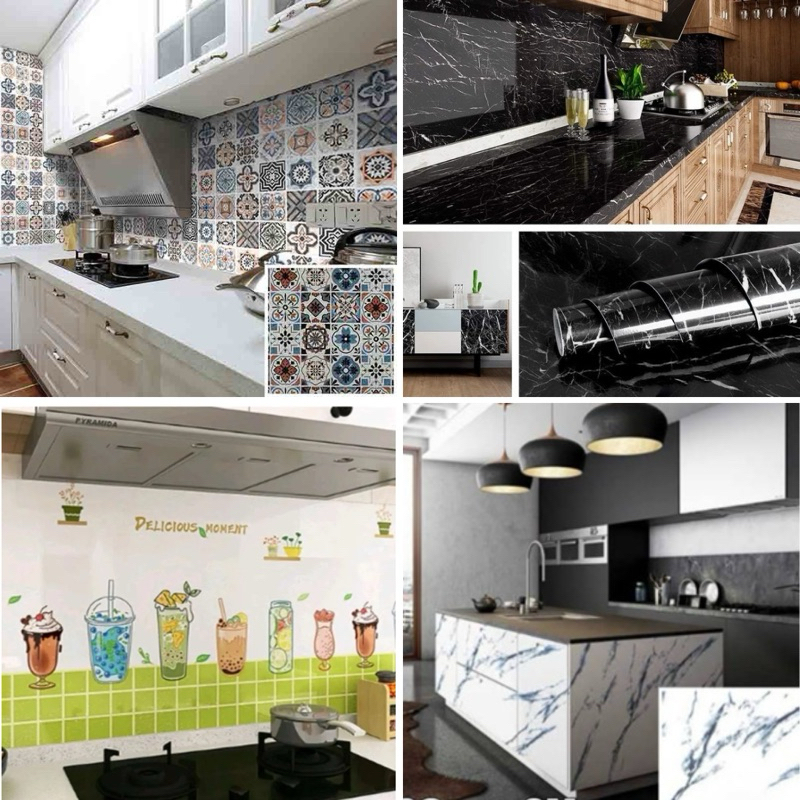 Jual Wallpaper Sticker Dapur 3m x 60cm / Kitchen Sticker | Anti Air ...