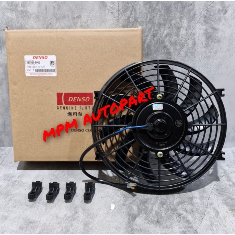 Jual kipas motor extra ekstra fan radiator ac mobil universal 10" 12volt 10 daun plastik ...