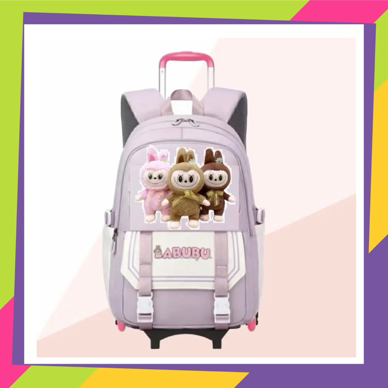 Jual Tas Labubu Troli Anak Perempuan - Tas Sekolah Anak Paud TODDLE TK SD - Tas Koper Tas Dorong ...