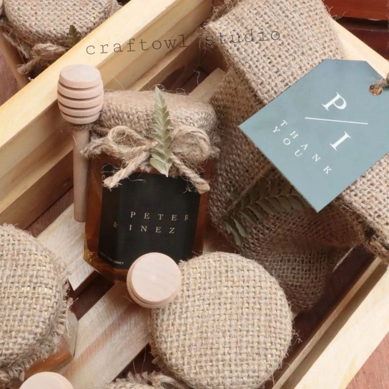 Jual Wedding Souvenir Pernikahan Madu Kalimantan 100ml Packaging Pouch ...