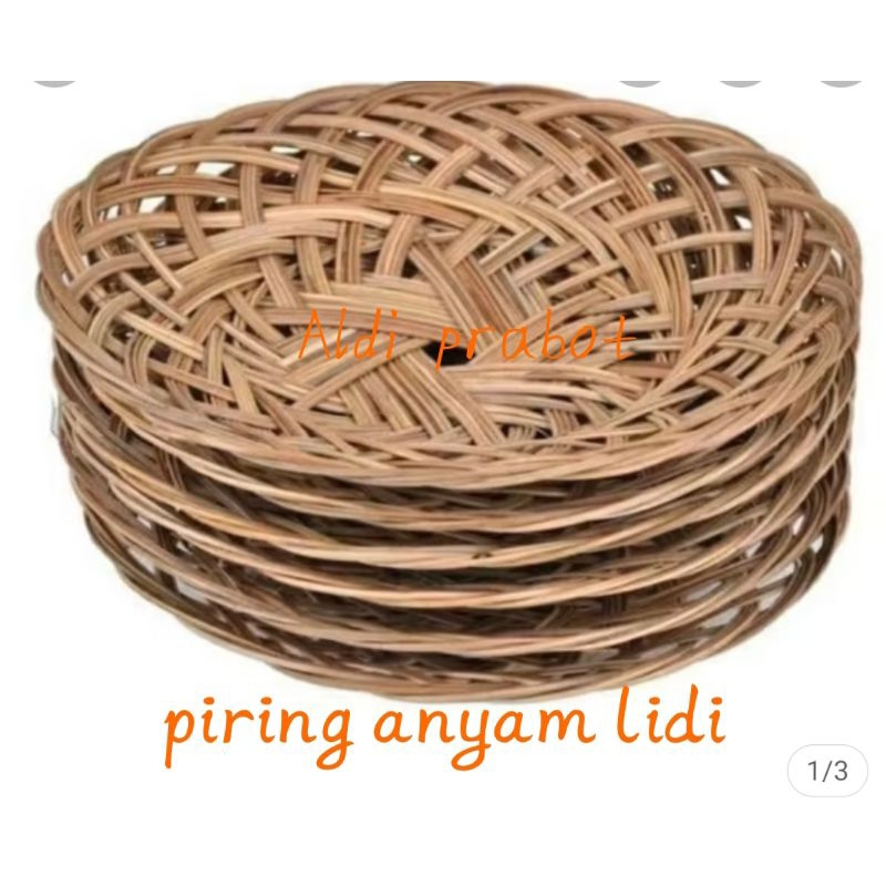Jual piring anyam lidi piring isi 12pc/20pc/50pc/piring anyaman ...