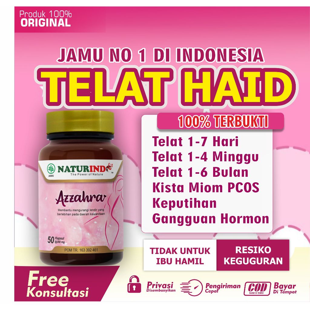 Jual Obat Telat Dateng Bulan Haid Ampuh PCOS Menstruasi Telat Datang ...