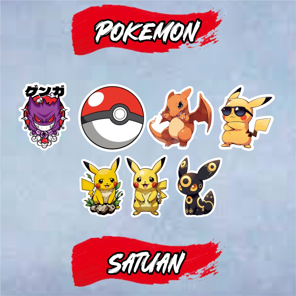 Jual Sticker pokemon Satuan ( scrapbook, coverbook, tumblr, laptop dll ...